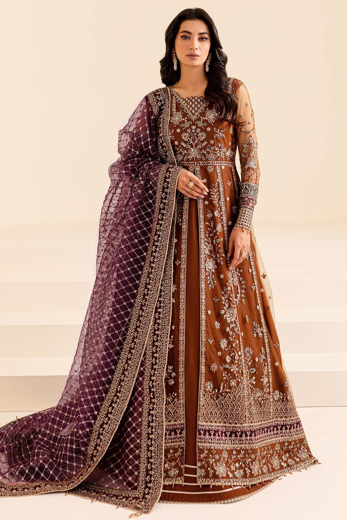 Crimson Allure - Farasha Lumiere Formal Stitched – Janan