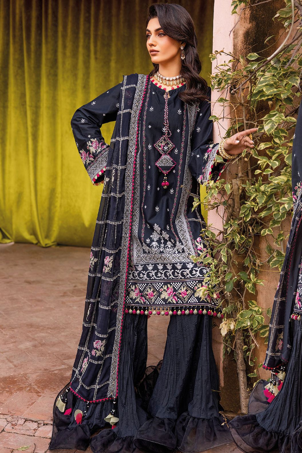 Chiffon Black 3 Piece Suit - Gul Ahmed – Janan