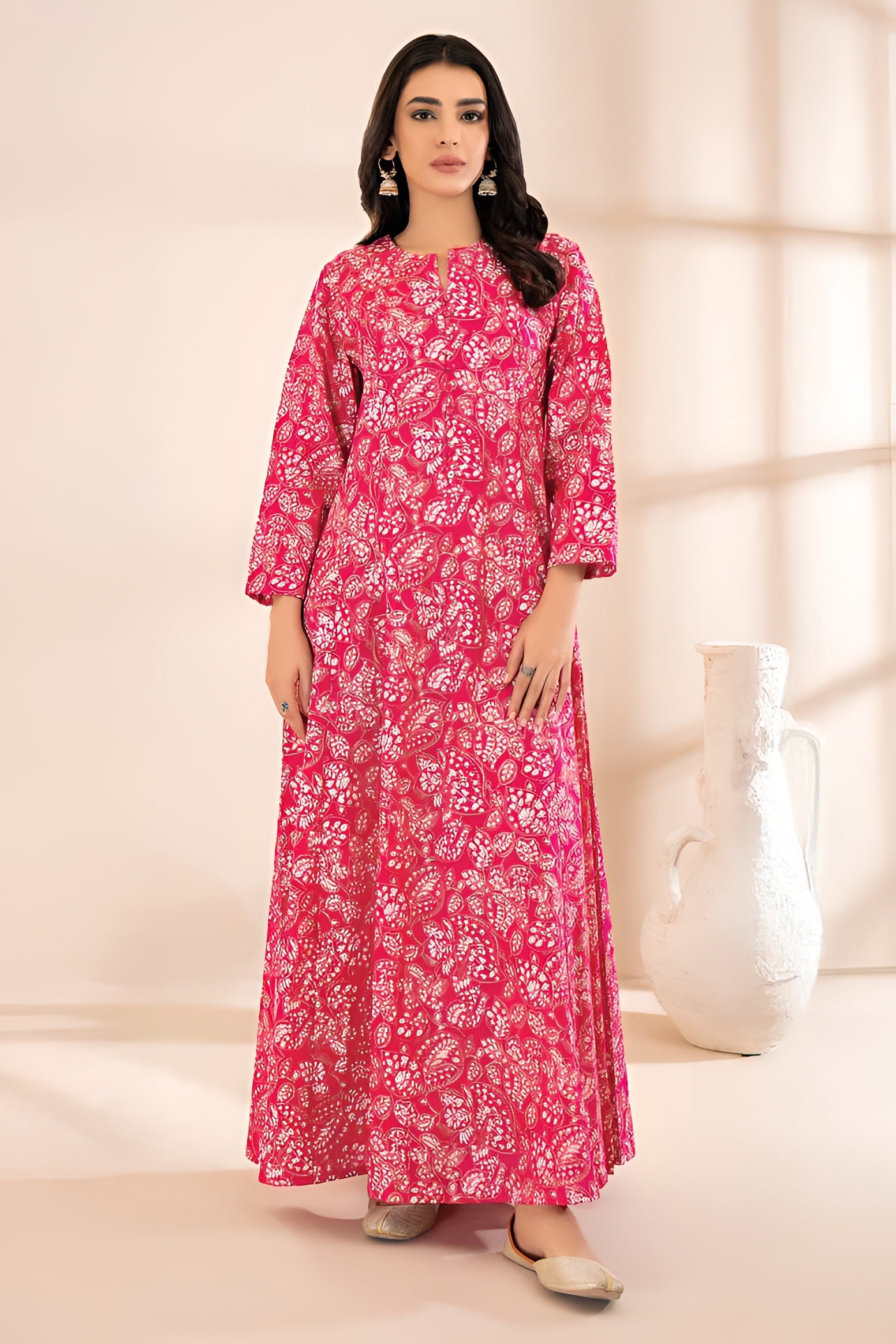 Lawn Pink Kurti - Limelight – Janan