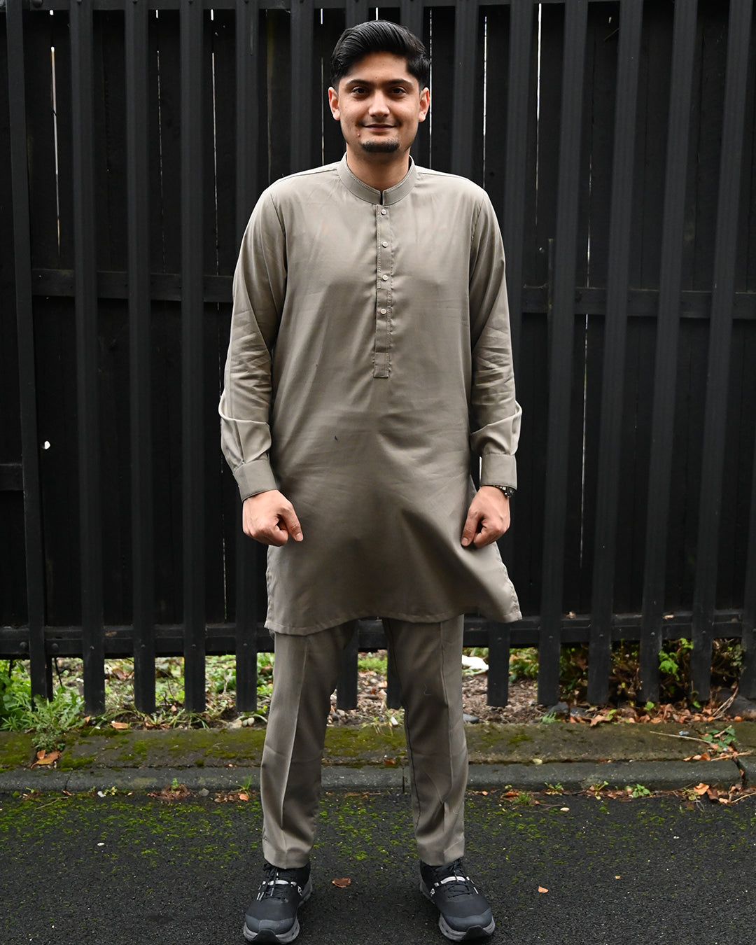Cotton Plus Dark Beige Kurta Trouser - President by Gul Ahmed – Janan