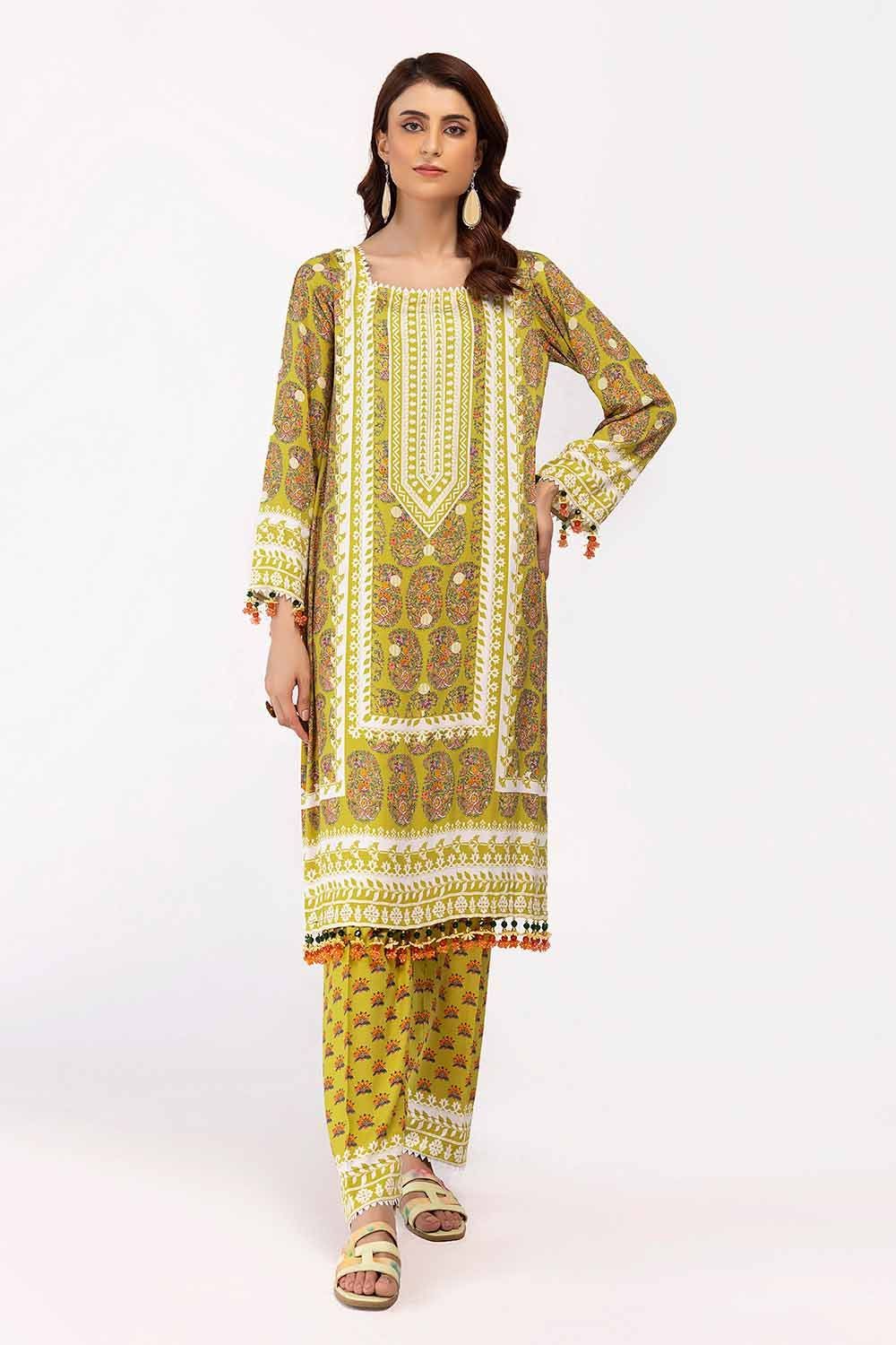 Cotail Green Unstitched Suit - Gul Ahmed – Janan